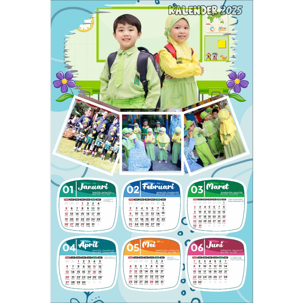 Jual Kalender Custom Desain Anak TK SD SMP SMK SMA Majelis Perusahaan ...