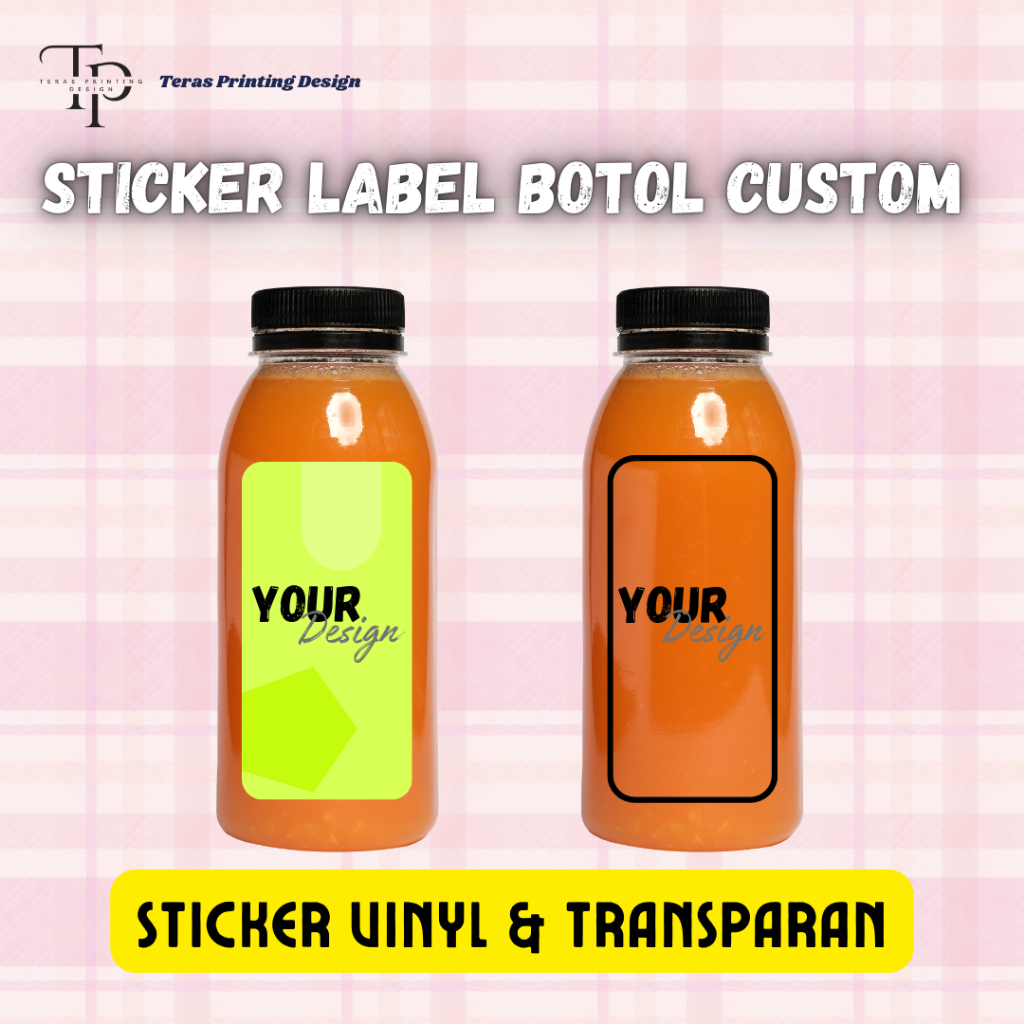 Jual CETAK STICKER LABEL BOTOL VINYL DAN TRANSPARAN / Stiker Botol ...