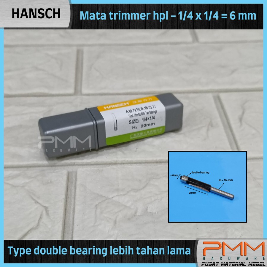 Jual mata trimmer hpl HANS | router bearing perata hans flush trim bit ...
