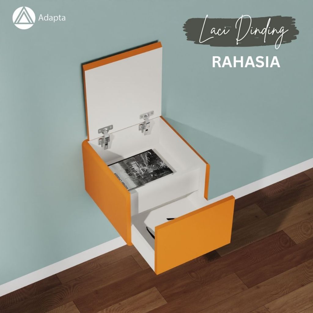 Jual Adapta - Laci Rak Dinding Penyimpanan Rahasia - Hidden Storage ...