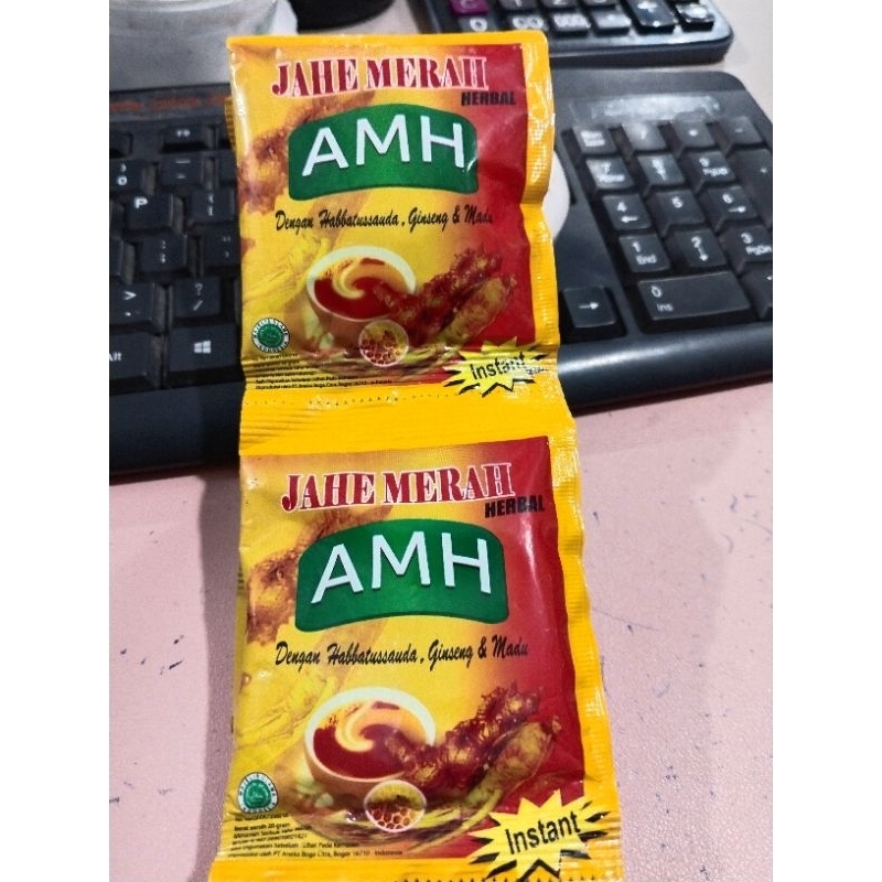 Jual AMH Jahe Merah Herbal 1 renceng isi 10 sachet @20 gr | Shopee ...