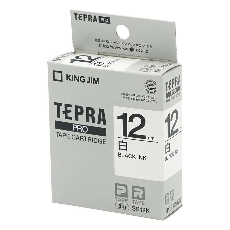 Jual King Jim SS12K Tepra PRO Label Printer Tape-Cartridge 12mm, White ...