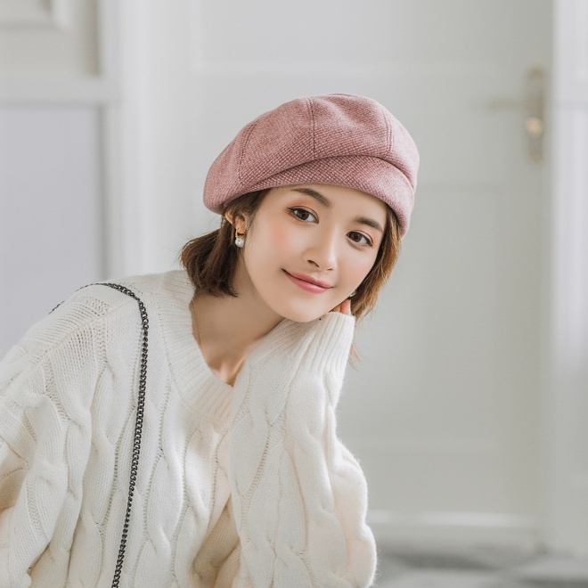 Jual Hat Baret Classic - topi wanita beret korean style | Shopee Indonesia