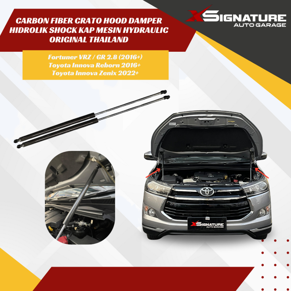 Jual CARBON FIBER CRATO HOOD DAMPER HIDROLIK SHOCK KAP MESIN HYDRAULIC ...