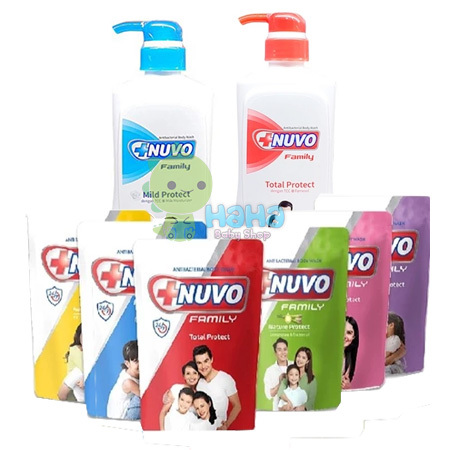 Jual Nuvo sabun mandi cair kemasan / Botol pump 550ml/ Refill 400ml ...