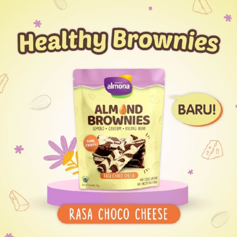 Jual Brownies Snack Almona Almond Brownies Rasa Choco Cheese Makanan ...