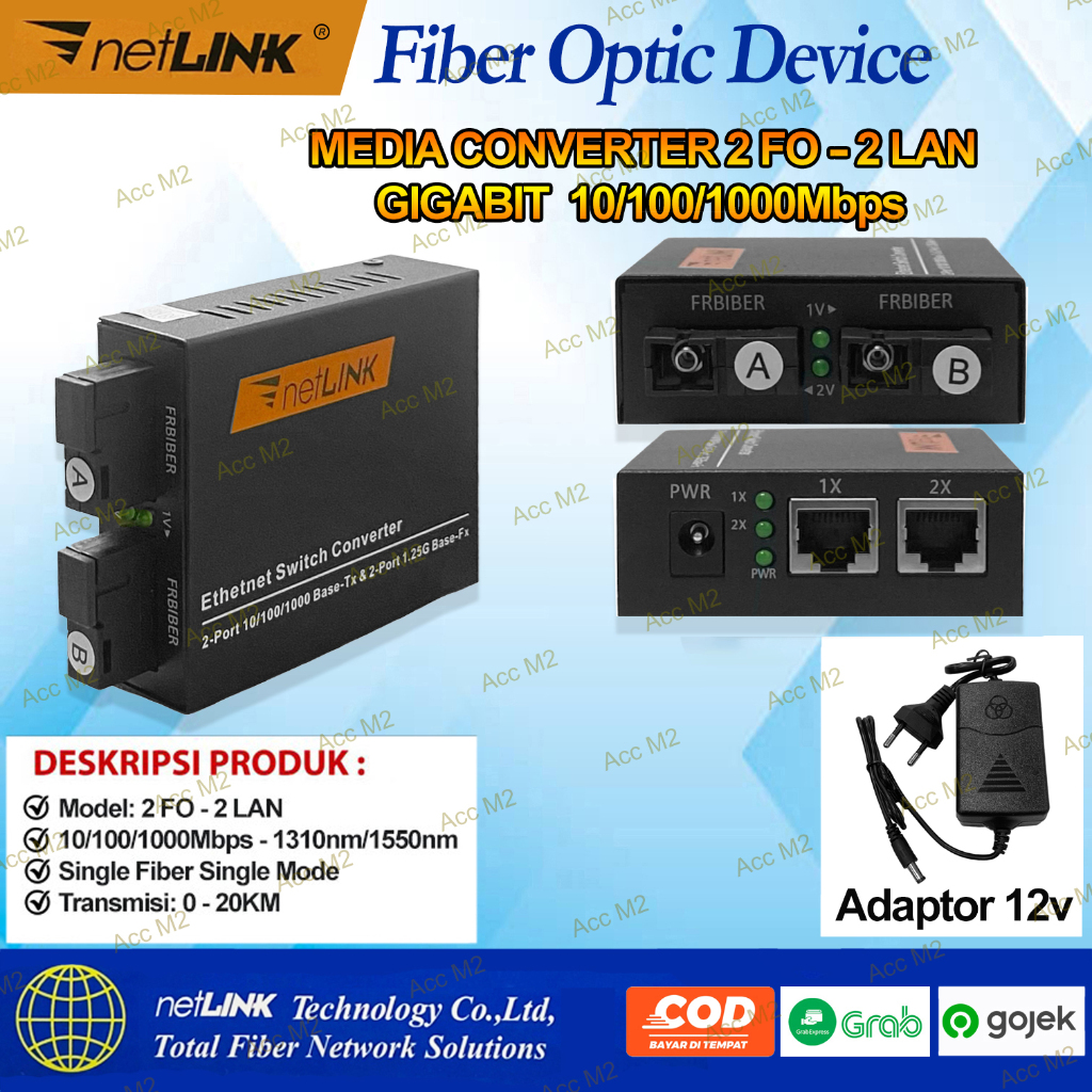Jual Media Converter Fiber Optic Gigabit NETLINK 2 FO 2 LAN, 2 FO 4 LAN, 2 FO 6 LAN, 3 FO 3 LAN ...