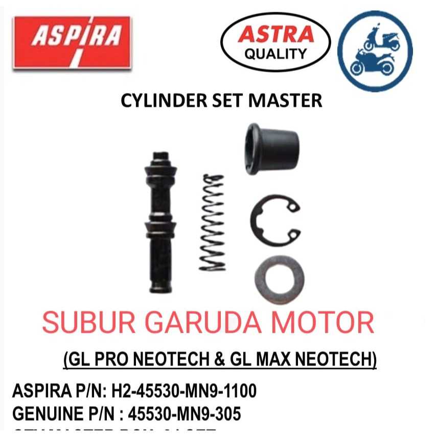 Jual MASTER REM GL PRO NEOTECH TIGER GL MAX NEO TECH TIPE MN9 MERK ASPIRA KUALITAS ORISINIL ...