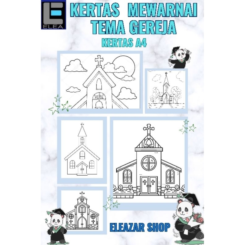 Jual Kertas Mewarnai Tema Gereja | Shopee Indonesia