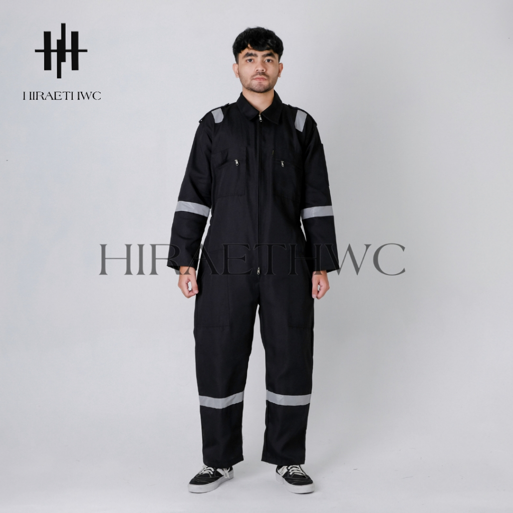 Jual WEARPACK SCOTLIGTH MEKANIK HITAM LENGAN PANJANG KATELPAK POLOS ...