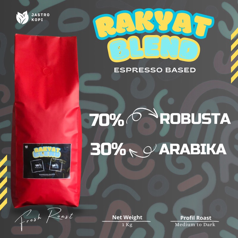 Jual Kopi House Blend Rakyat 70%Robusta : 30%Arabika (Roasted Bean ...
