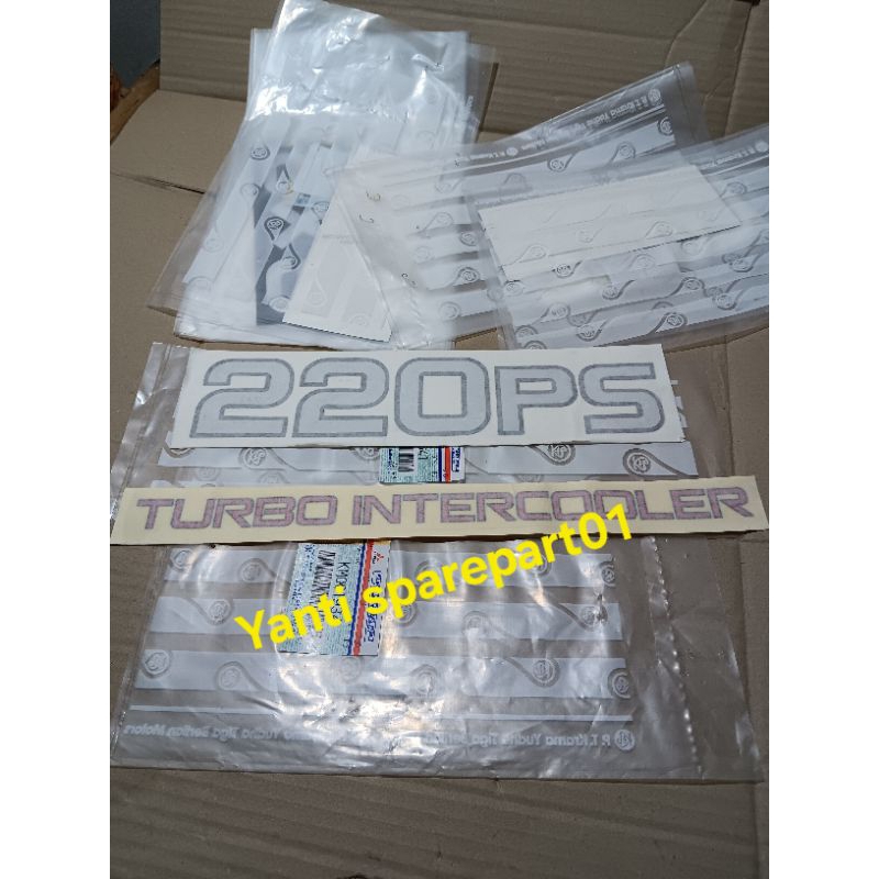 Jual STIKER STICKER 220PS DAN TURBO INTERCOOLER ORIGINAL MITSUBISHI KTB ...