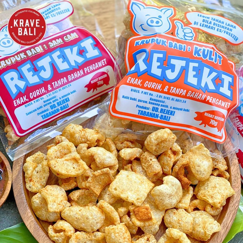 Jual KRAVE BALI Kerupuk Kulit Babi Rejeki 70 Gram Krupuk Babi Asli ...