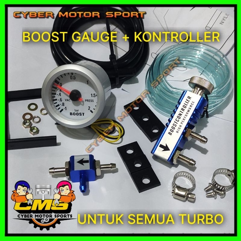 Jual Turbo boost meter plus kontroller . indikator boost turbo dan ...