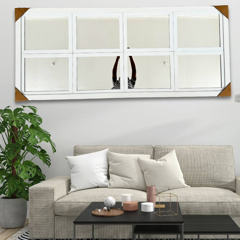 Jual Kaca Cermin Dinding Wastafel Aesthetic Wall Mirror Grid Kaca ...