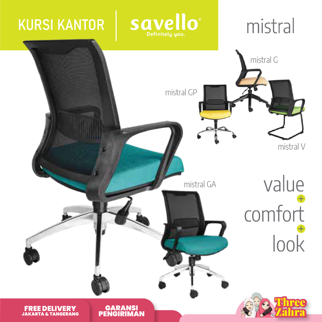 Jual Kursi Kantor Savello Mistral/ Kursi Kerja / Kursi Staff | Shopee ...