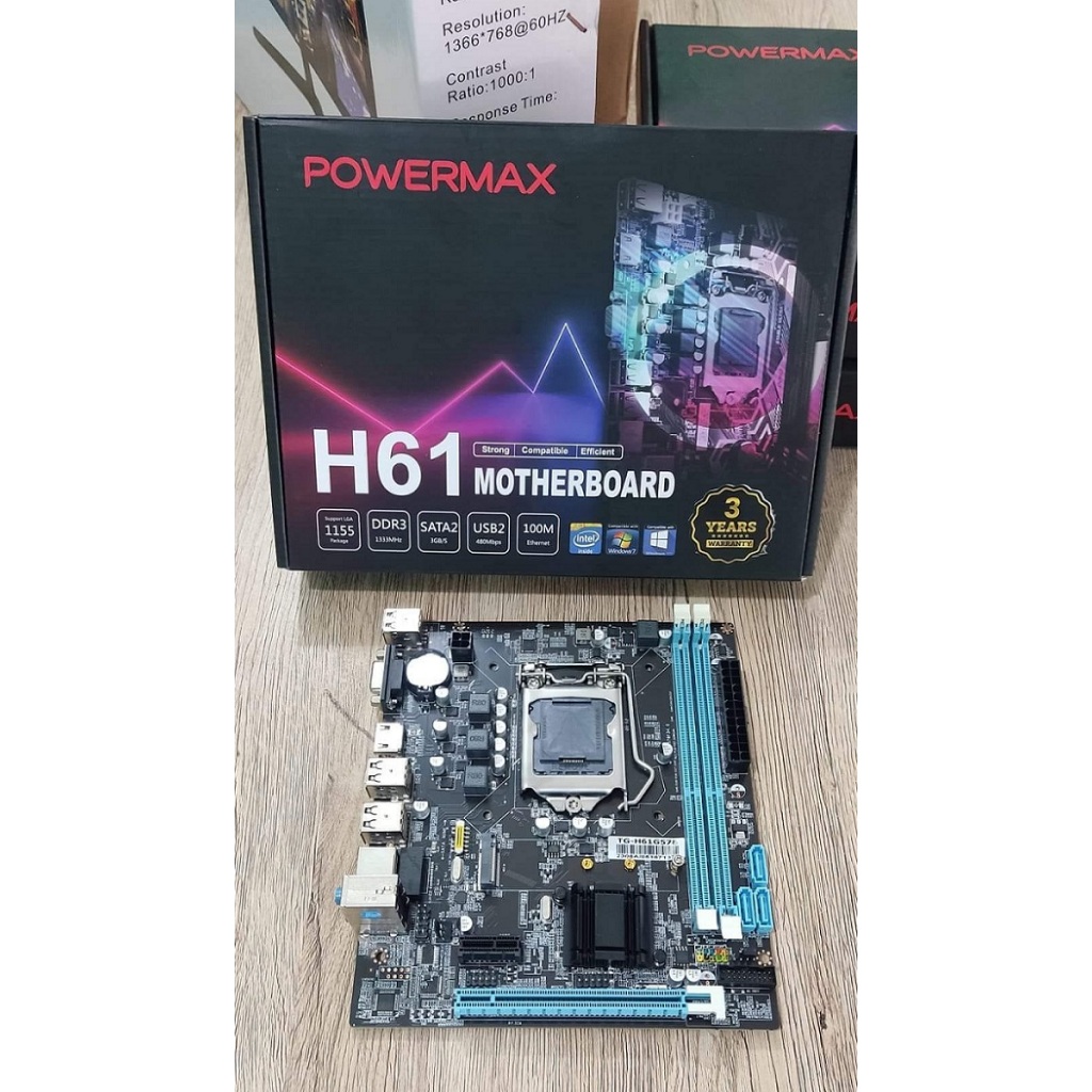 Jual Motherboard Powermax H61 LGA1155 - DDR3 Support M.2 SATA & NVME ...