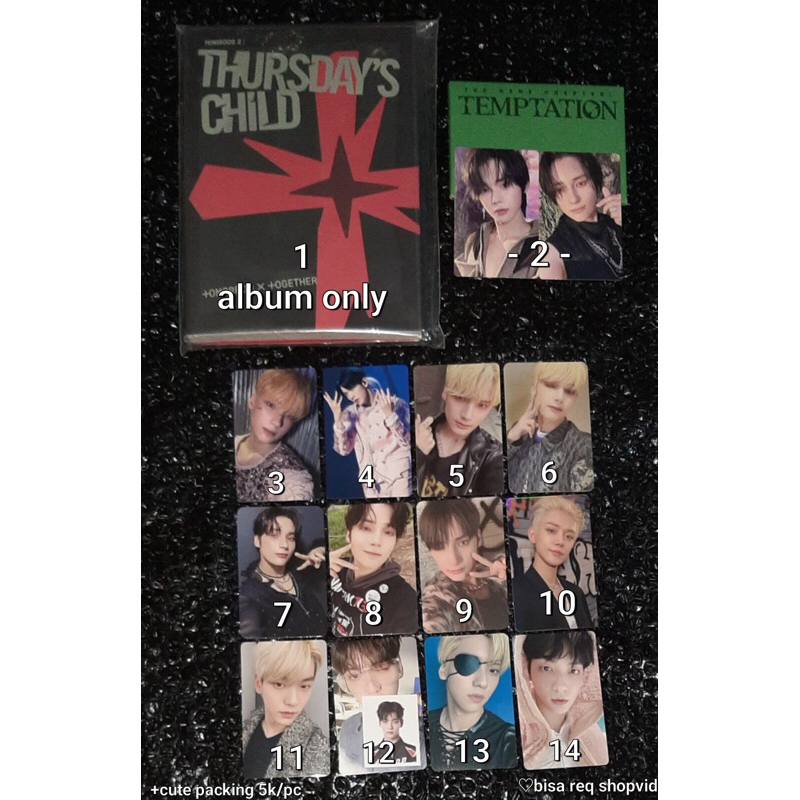 Jual PC PHOTOCARD ALBUM ONLY TXT HUENINGKAI YEONJUN TAEHYUN SOOBIN MINISODE 2 THURSDAYS CHILD ...