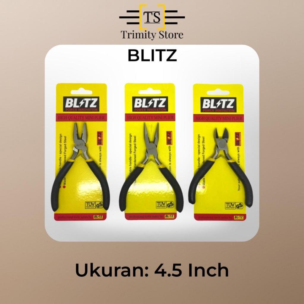 Jual BLITZ Tang Mini Gagang Karet Kombinasi / Lancip / Potong Ukuran 4. ...