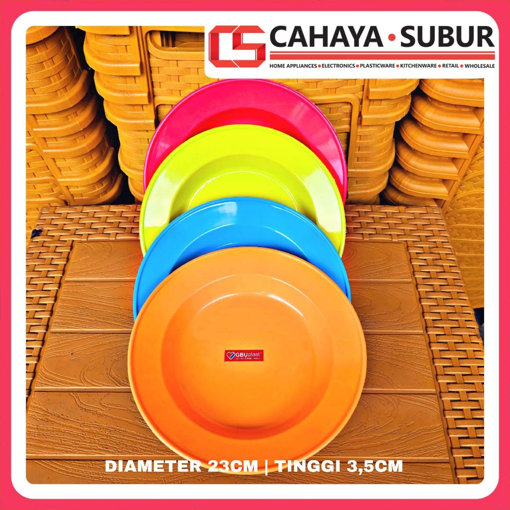 Jual Piring Makan Warna Melamix 9" 23cm Satuan Bahan Food Grade Anti ...