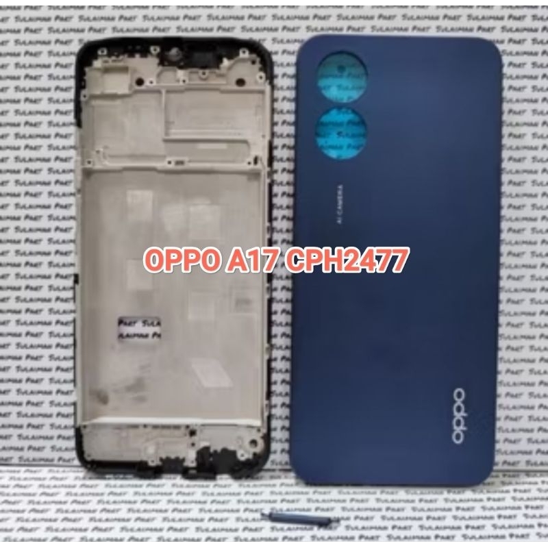 Jual BACKDOOR+FRAME LCD OPPO A17 CPH2477 BACKDOOR FULLSET CESING ...