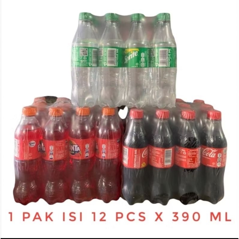 Jual Sprite Fanta Cola Soft Drink Minuman Soda 1 Pak Isi 12 Botol @390ML | Shopee Indonesia