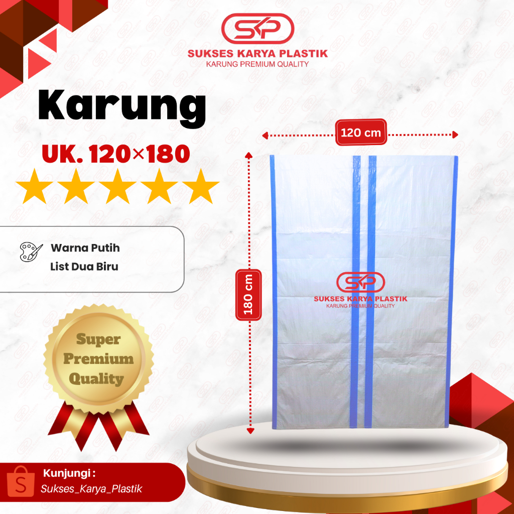 Jual Karung Plastik 120 x 180 cm Kualitas Super Premium List Tengah (2 ...