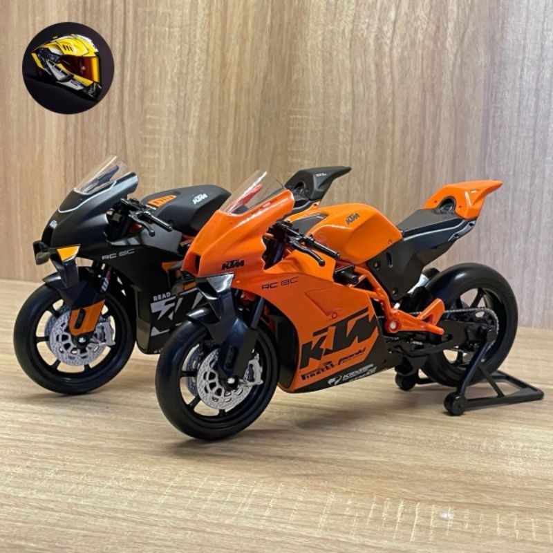 Jual diecast miniatur motor KTM RC8 C skala 1/12 welly | Shopee Indonesia