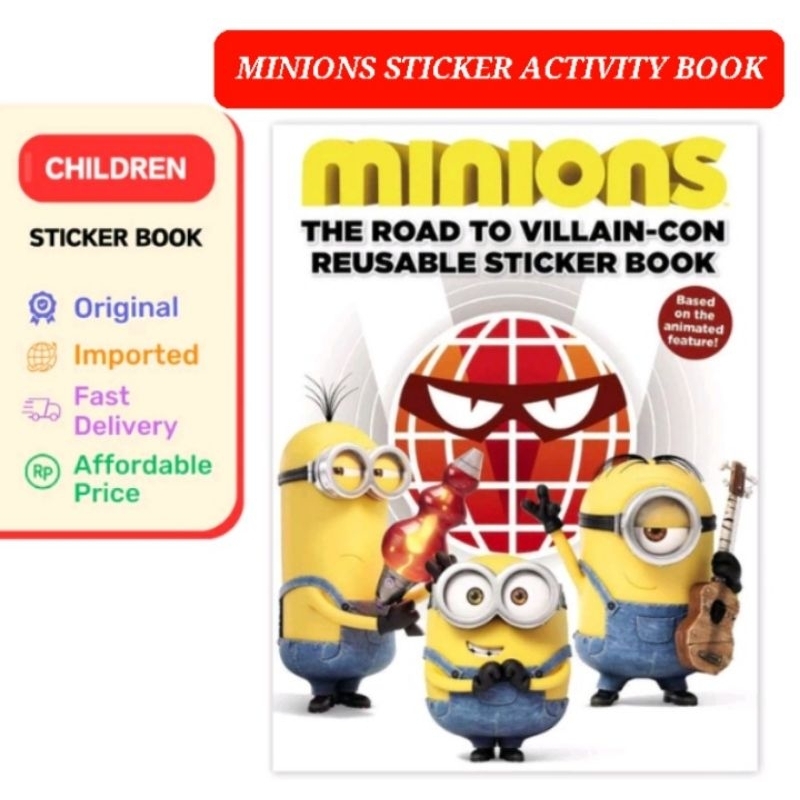 Jual sticket activity book minions buku sticker anak minion buku ...