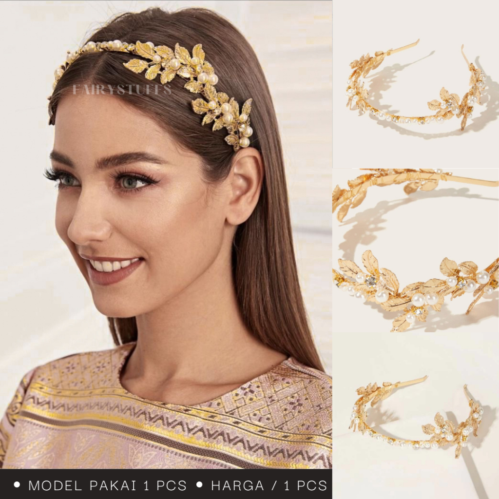 Jual Bando Tiara Daun Bandana Headpiece Hairpiece Aksesoris Hiasan ...