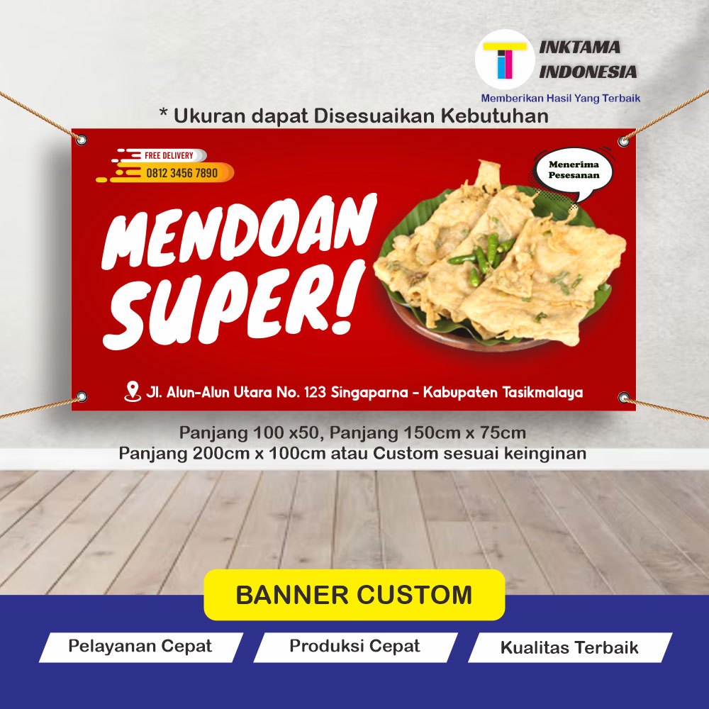 Jual Cetak Spanduk Banner Custom Usaha Warung Gorengan Mendoan Toko ...
