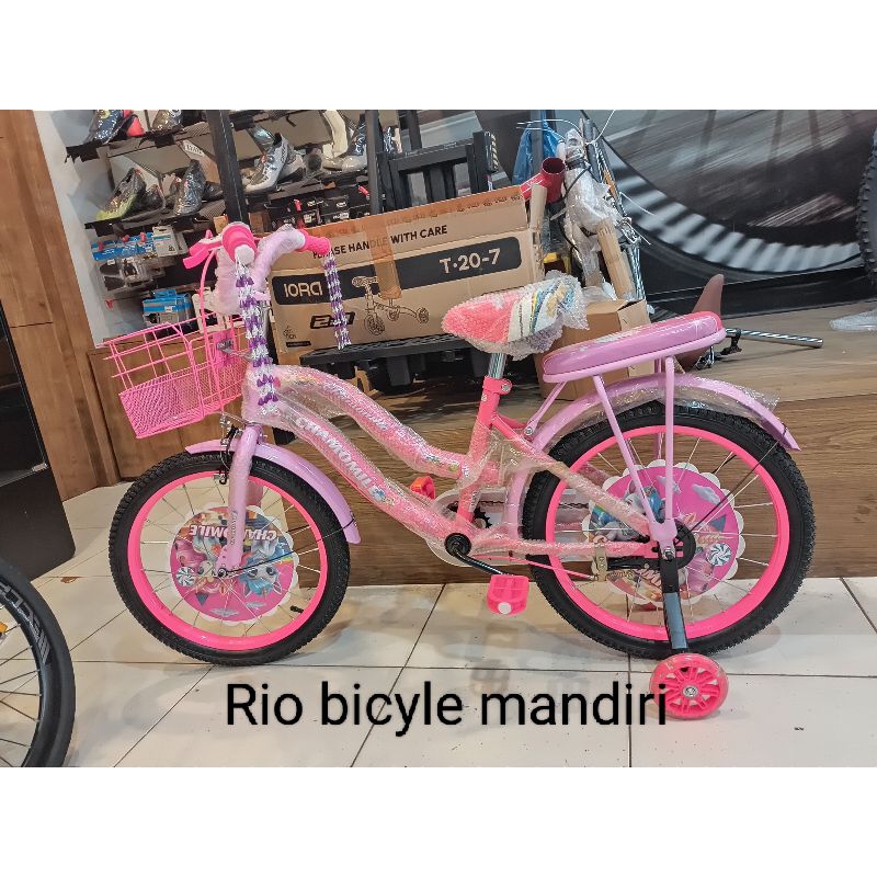 Jual Sepeda mini keranjang ring 18 inc (mrek chamomile) full pink ...