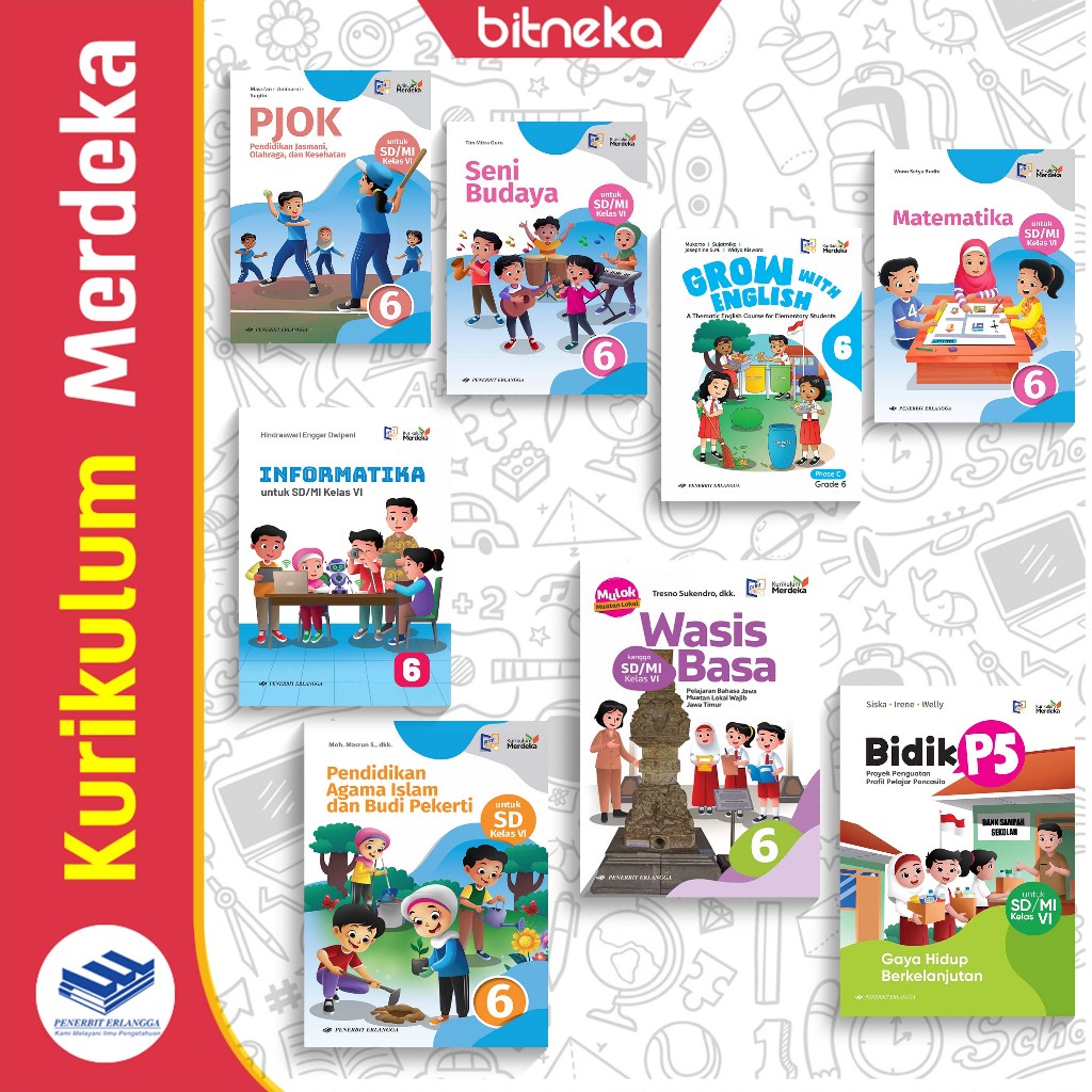 Jual Buku Siswa Kurikulum Merdeka Jilid VI untuk SD/MI Kelas 6 - Erlangga | Shopee Indonesia