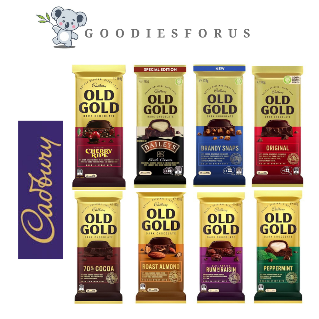 Jual Cadbury Old Gold Dark Chocolate Peppermint 180g/Coklat Cadbury ...