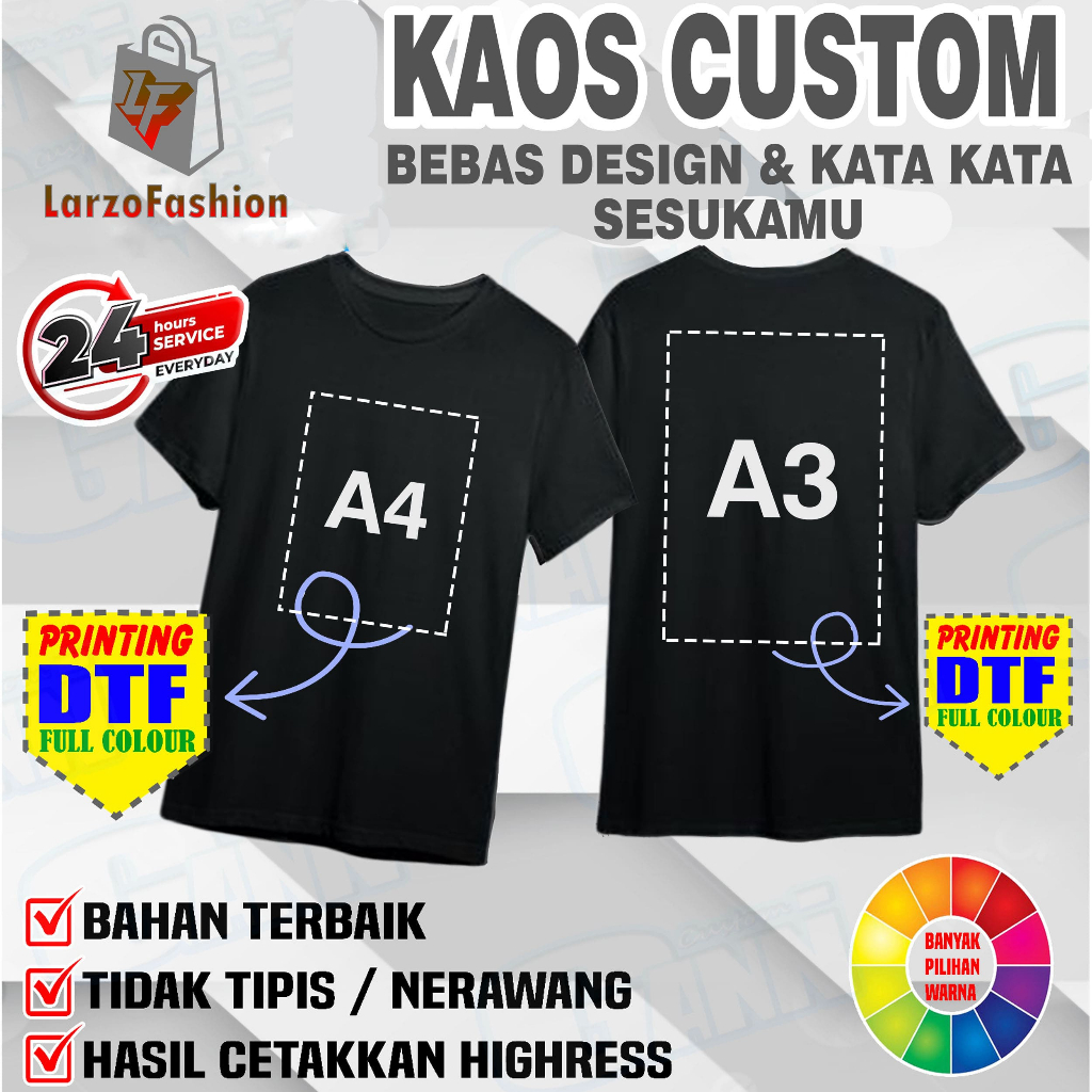 Jual KAOS SABLON CUSTOM SATUAN DESAIN SENDIRI SUKA SUKA BISA FOTO ...