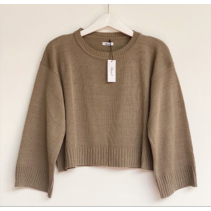 Jual NOURA CROP TOP RAJUT ATASAN RAJUT PREMIUM OVERSIZE | Shopee Indonesia
