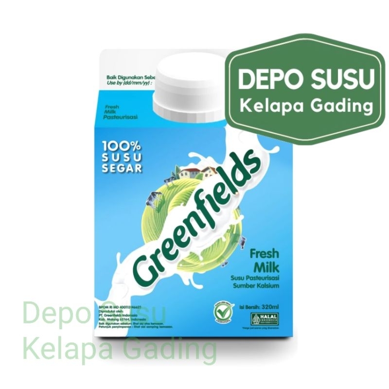 Jual Greenfields Fresh Milk 320ml X 12 | Rasa Plain Choco malt Stroberi Chocomalt Strawberry ...