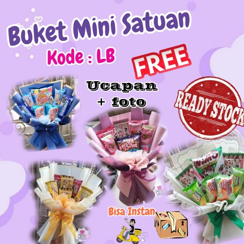 Jual Buket Snack Satuan Mini Tema warna Mix snack || Buket Wisuda Snack ...