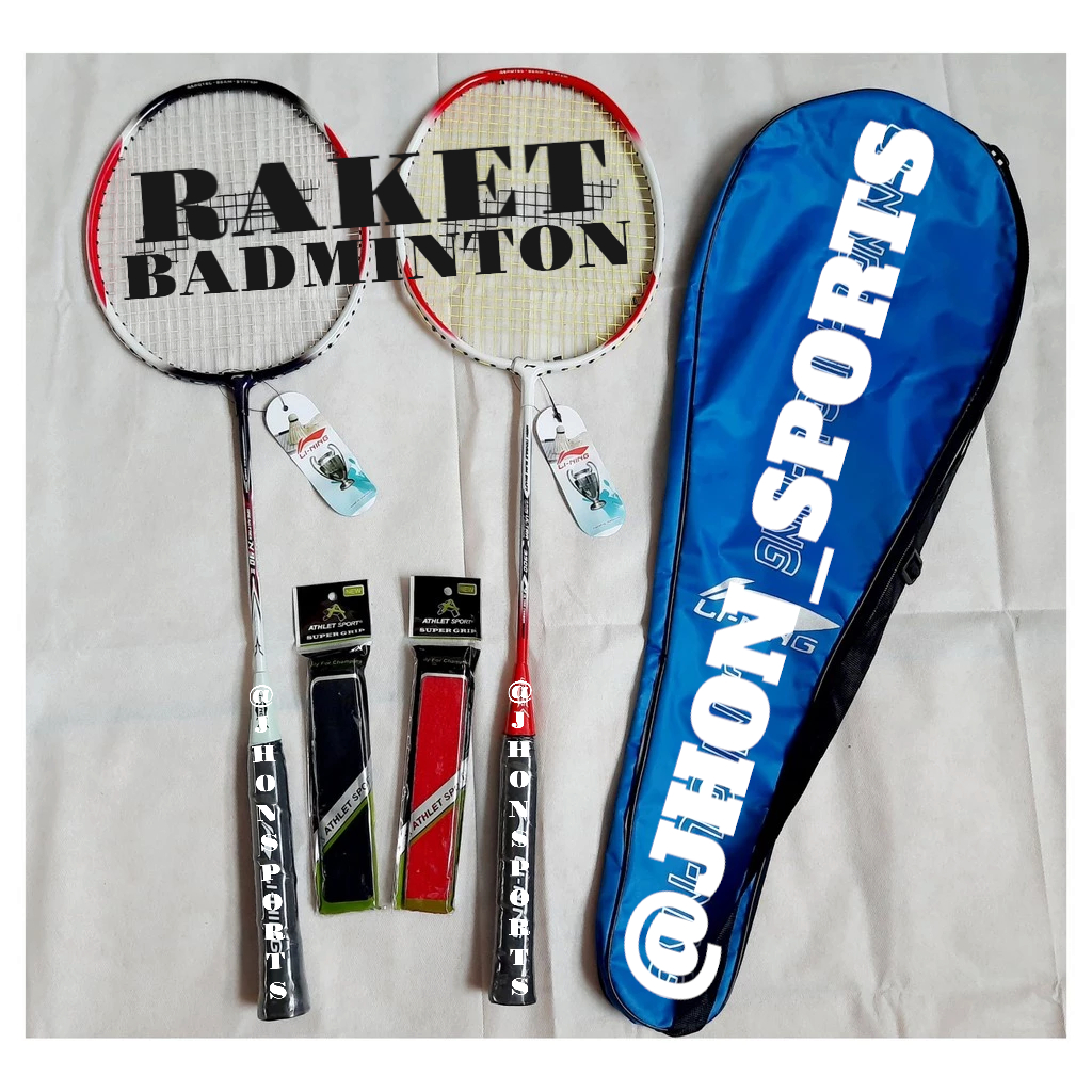 Jual RAKET BADMINTON ( PAKET 2 RAKET + 2 GRIP + 1 TAS ) | Shopee Indonesia