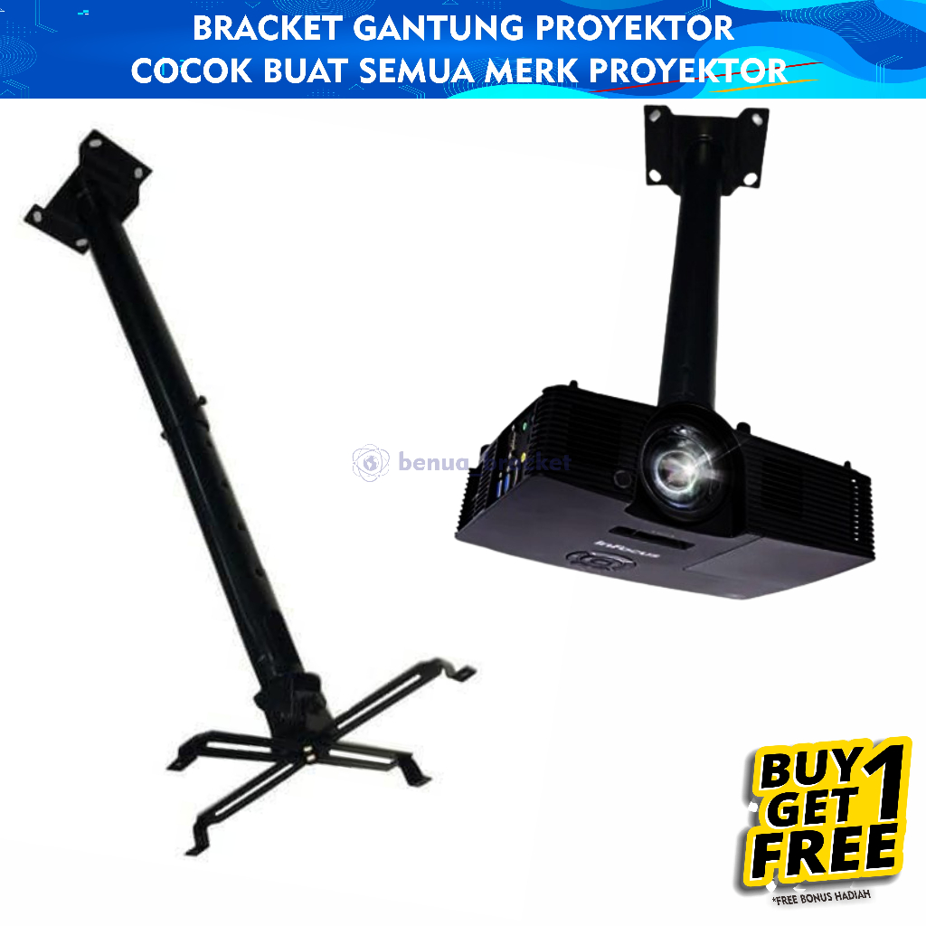 Jual Bracket Proyektor Braket Ceiling Breket Gantungan Infocus 1 Meter ...