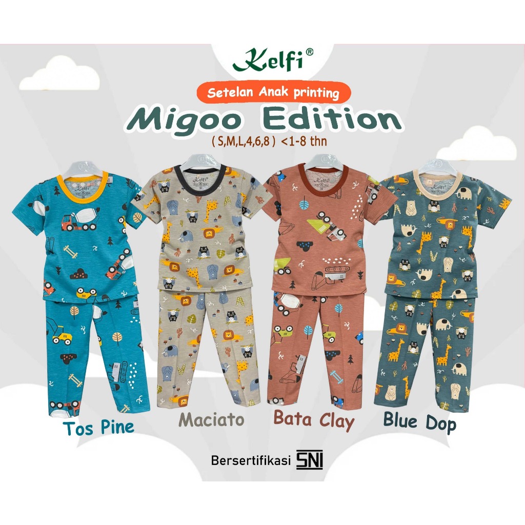 Jual PROMO 9.9 KELFI SETELAN CP FULL PRINTING / SET BAJU ANAK UNISEX CP ...
