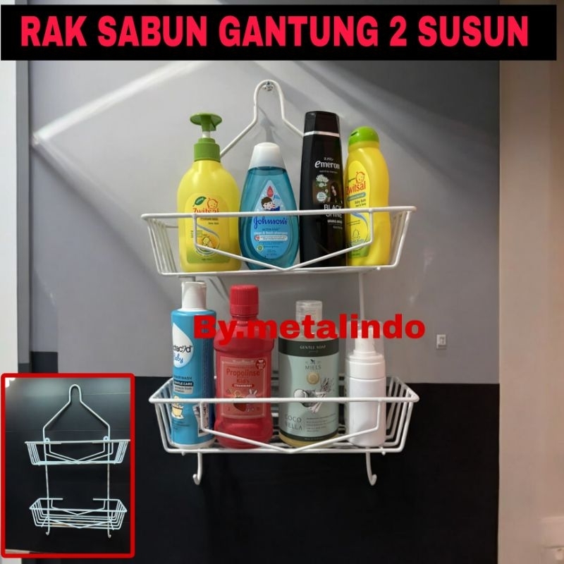 Jual Rak gantung 2 susun MBS rak sabun rak dapur rak serbaguna | Shopee ...