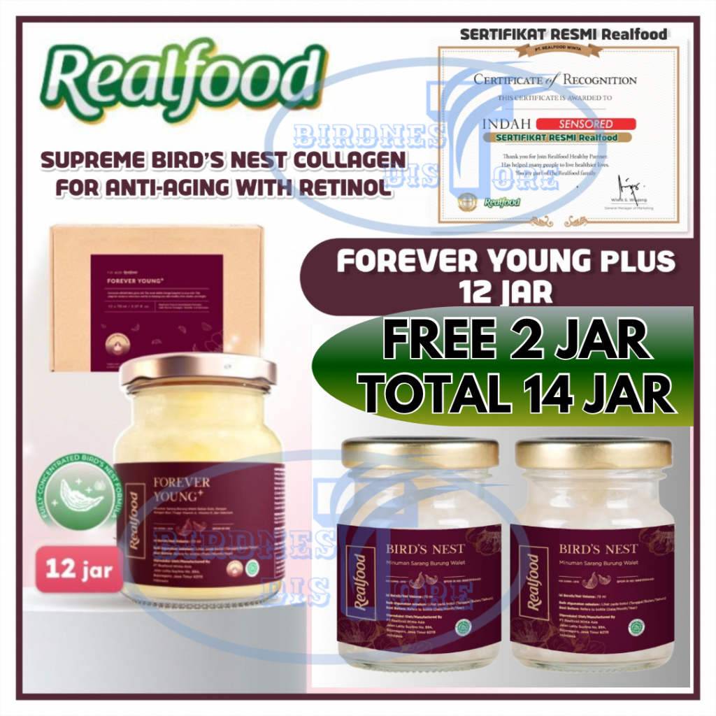 Jual REALFOOD FOREVER YOUNG PLUS isi 12 JAR (MINUMAN SARANG BURUNG ...