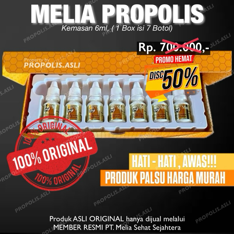 Jual MELIA PROPOLIS ASLI 6ml 1 BOX isi 7 PCS ORIGINAL | Shopee Indonesia