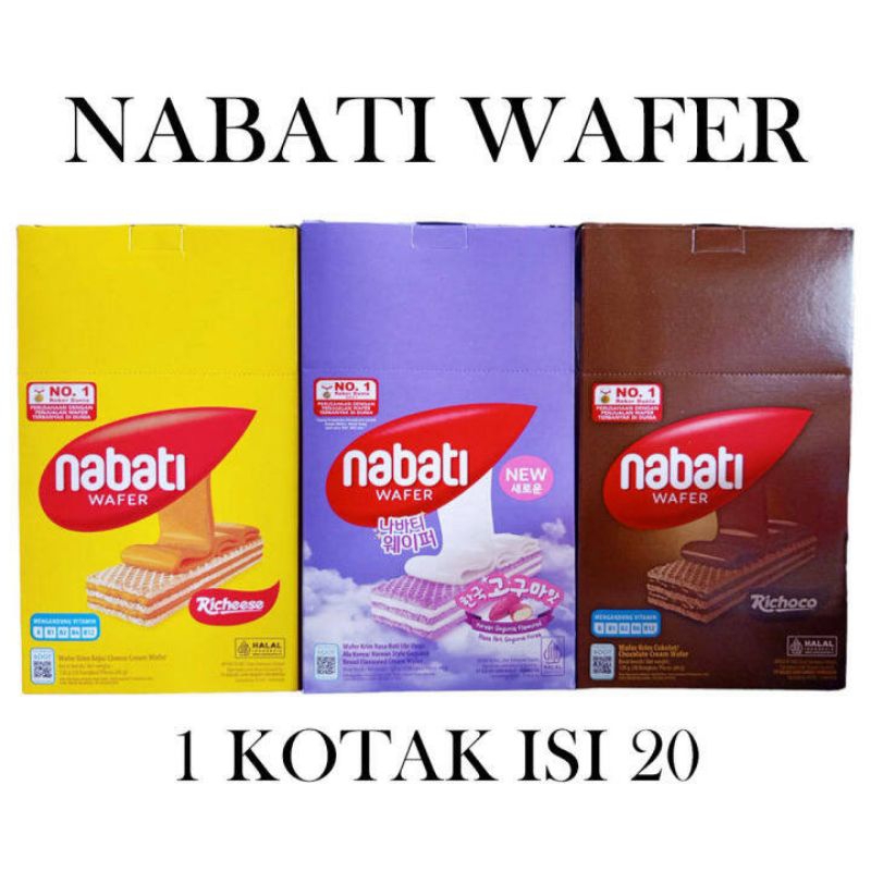 Jual NABATI WAFER RASA COKELAT| KEJU | KOREA GEGUMA BOX ISI 2O PCS | Shopee Indonesia