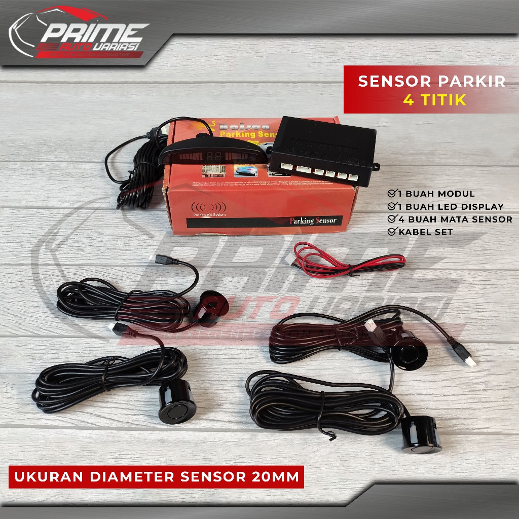Jual Sensor Parkir / Sensor Parking 4 Titik LCD + DISPLAY - HITAM ...