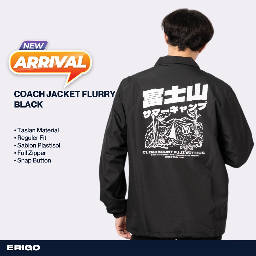 Jual Erigo Coach Jacket Flurry Coach Black Unisex | Shopee Indonesia