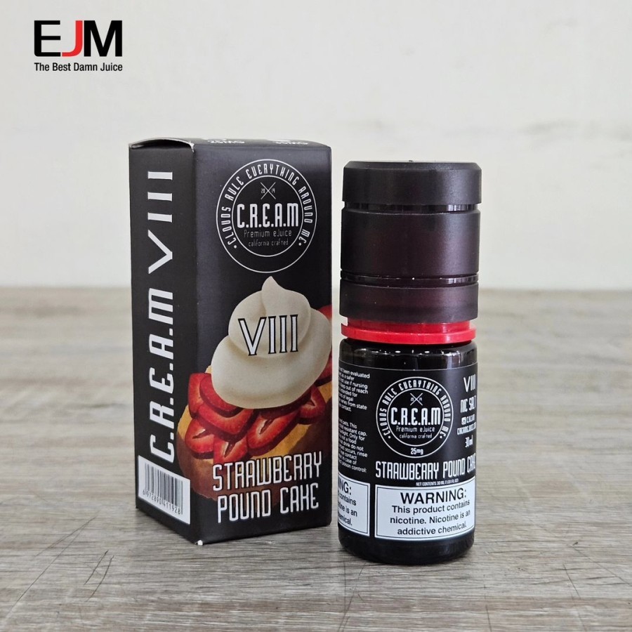 Jual Liquid EJM CREAM VIII Strawberry Poundcake Salt Nic 30ML / Liquid ...