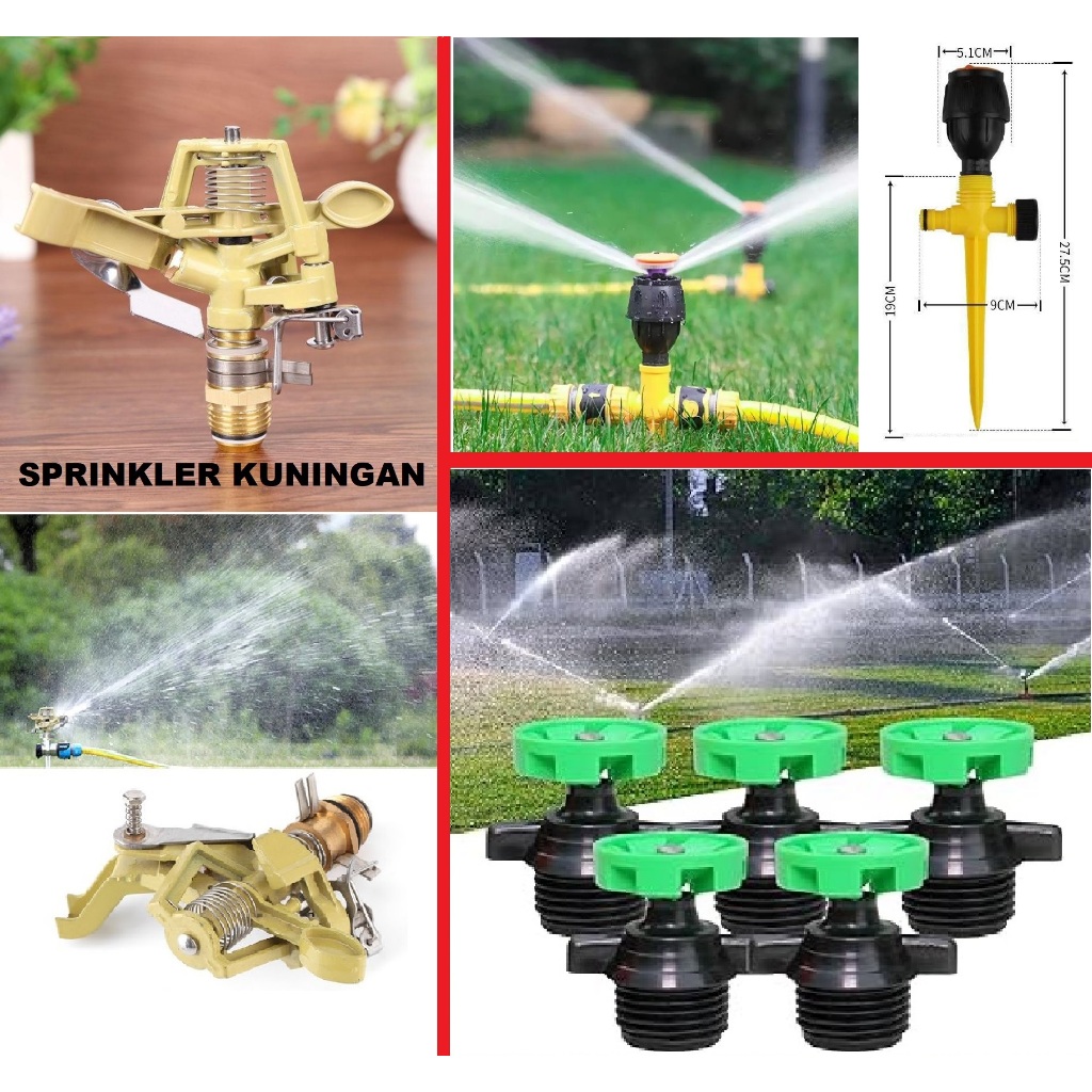 Jual Sprinkler Spray Nozzle SPRINKLER 360 sempratan otomatis Air ...
