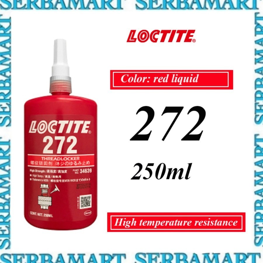 Jual LOCTITE 272 250ML THREADLOCKER - LEM BAUT LOCTITE 272 250 ML ...